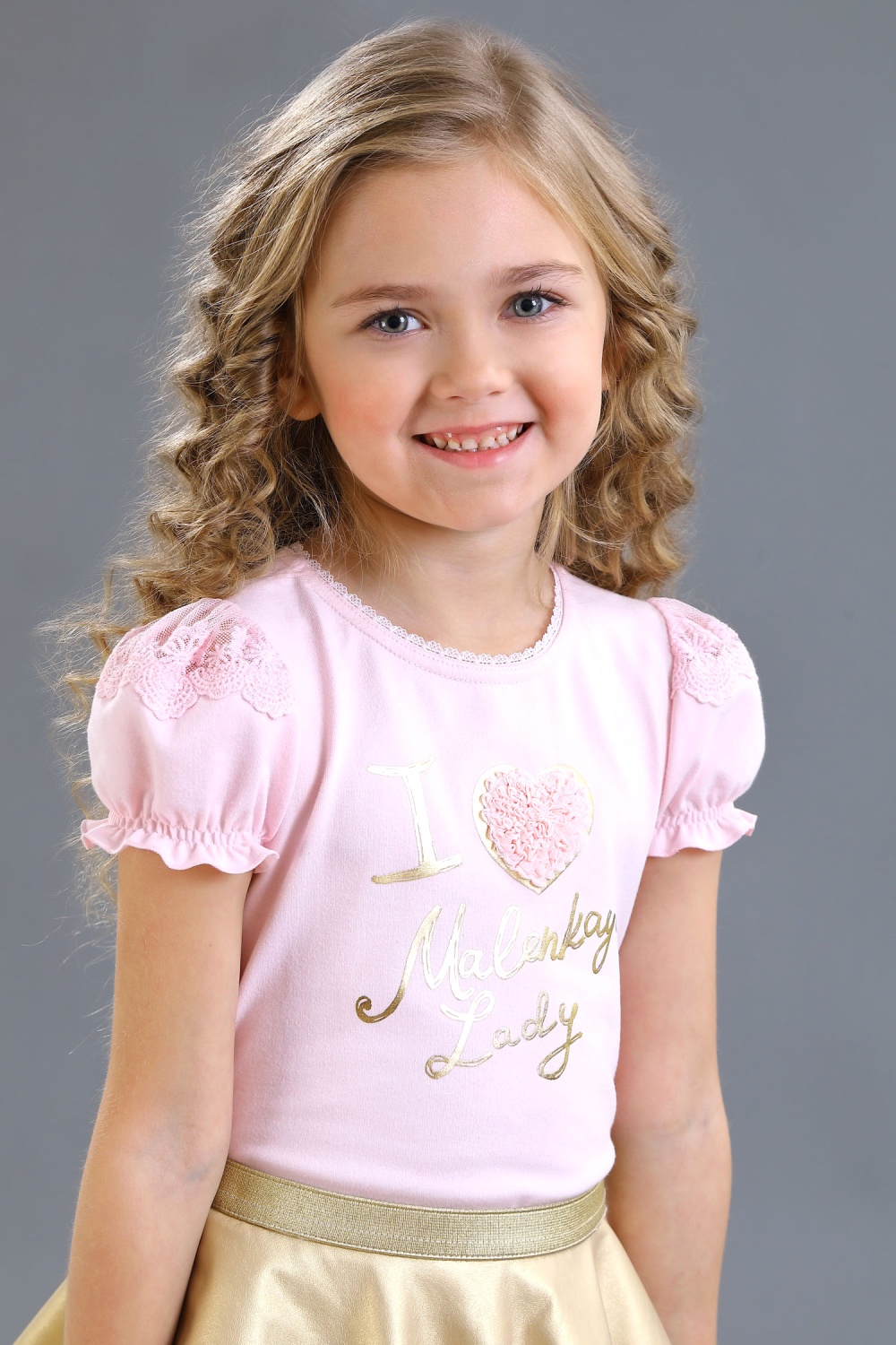 Каталог Блузка с коротким рукавом 2352-122-ТХК-180 (розовый) от ...